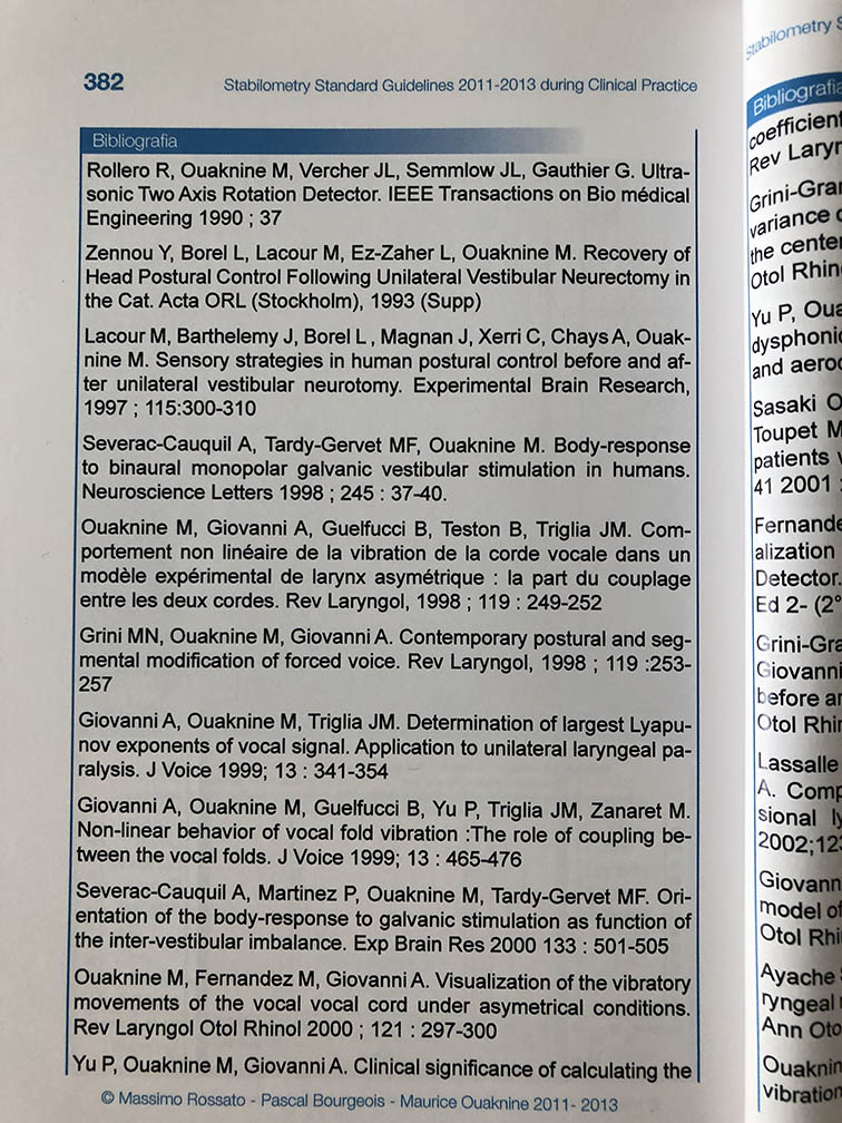 BIBLIOGRAFIA - STABILOMETRY STANDARD GUIDELINES 2011-13 » SprintIT