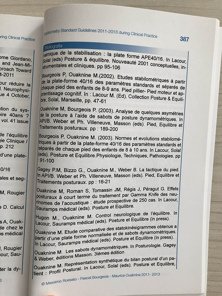 BIBLIOGRAFIA - STABILOMETRY STANDARD GUIDELINES 2011-13 » SprintIT