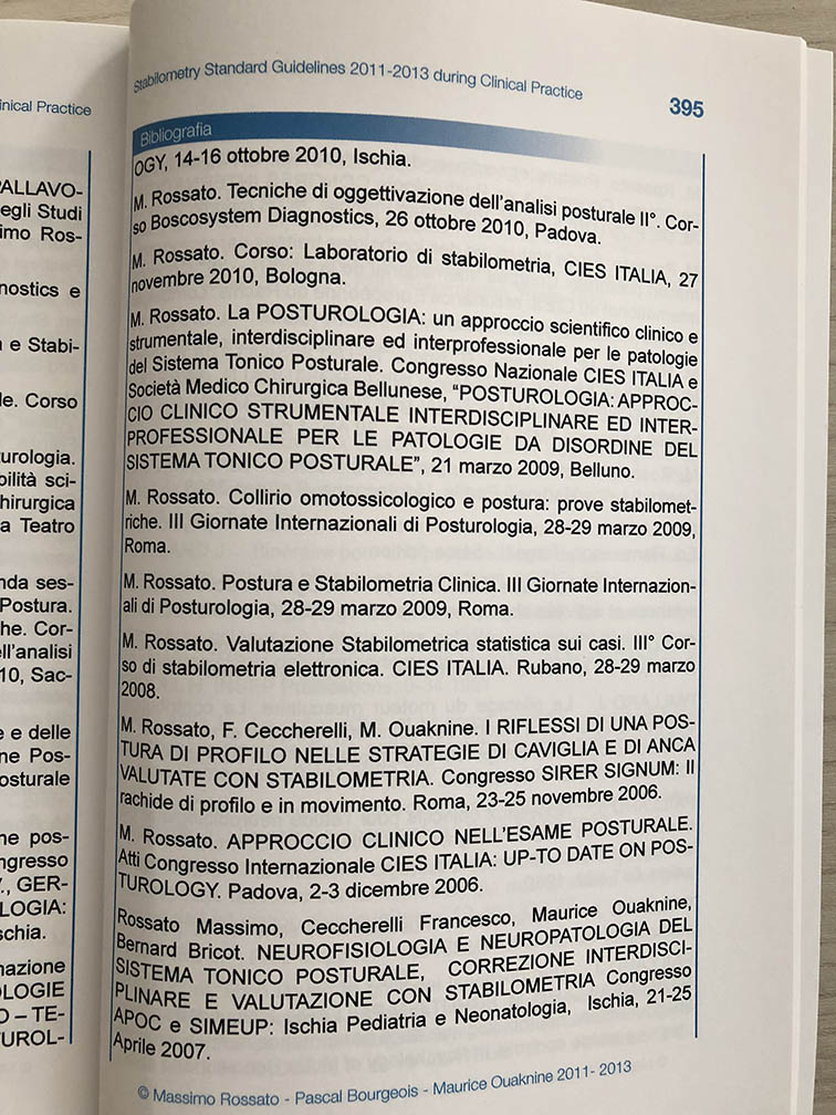 BIBLIOGRAFIA - STABILOMETRY STANDARD GUIDELINES 2011-13 » SprintIT