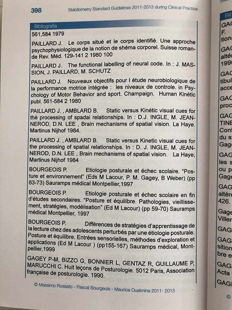 BIBLIOGRAFIA - STABILOMETRY STANDARD GUIDELINES 2011-13 » SprintIT