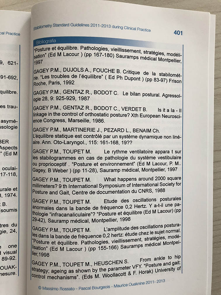 BIBLIOGRAFIA - STABILOMETRY STANDARD GUIDELINES 2011-13 » SprintIT